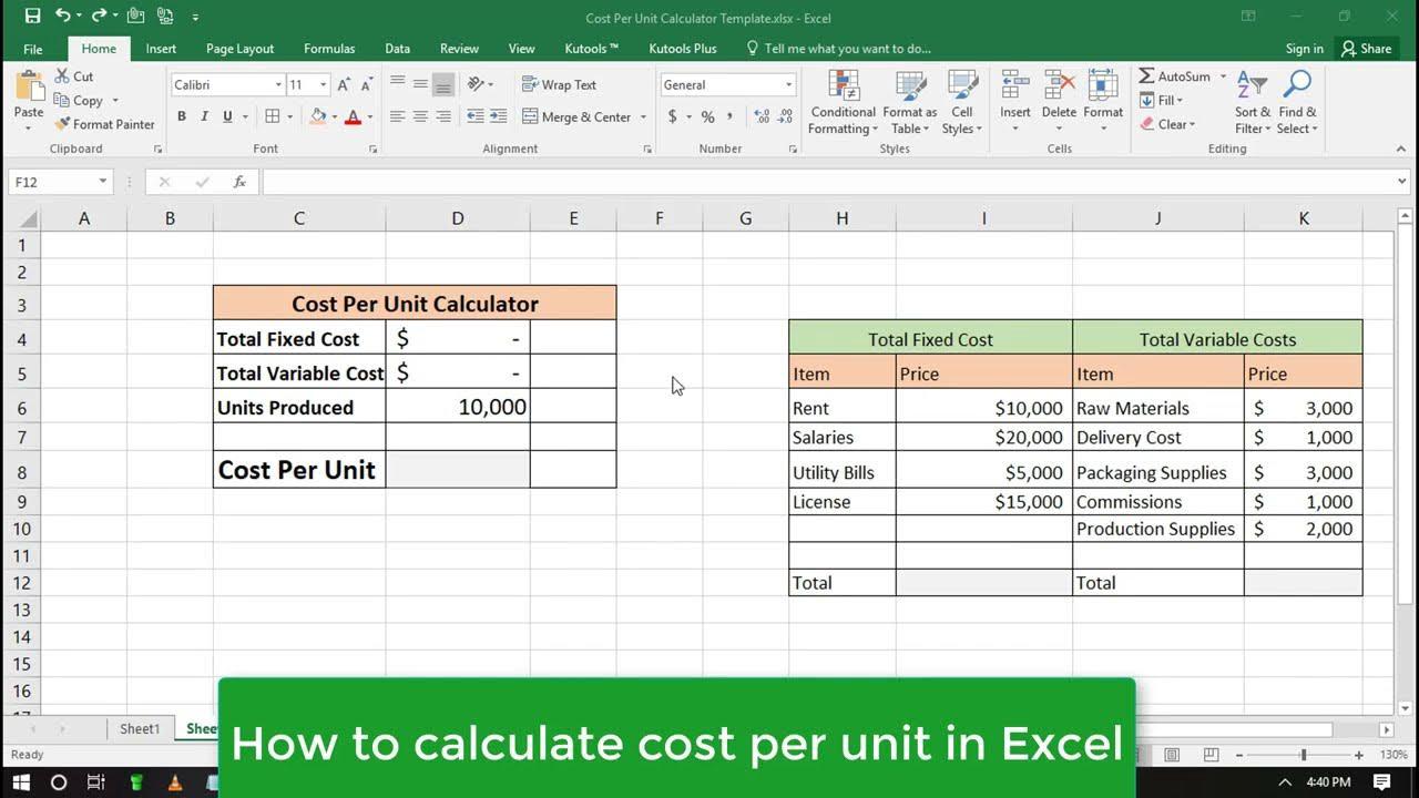How To Calculate Cost Per Unit In Excel how-to-calculate-cost-per-unit-in-excel