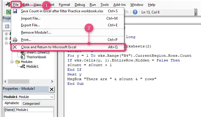 How To Count In Excel After Filter Excel Wizard