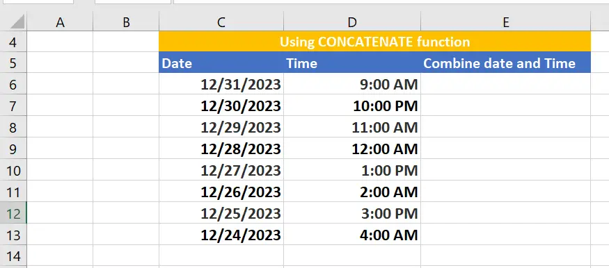 3 Simple Methods to Combine Date and Time in Excel - Excel Wizard